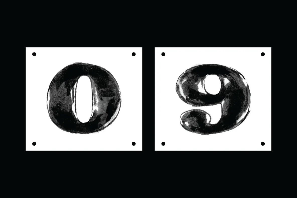 10 Hand Painted Numbers Graphics - YouWorkForThem