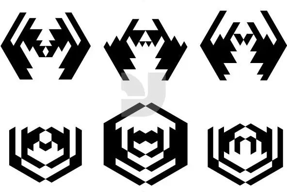 Hexagons Intersection Icons - YouWorkForThem