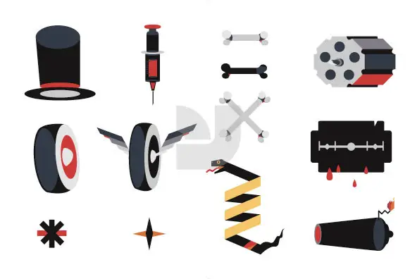 Tattoo Parlor Symbols Graphics - YouWorkForThem