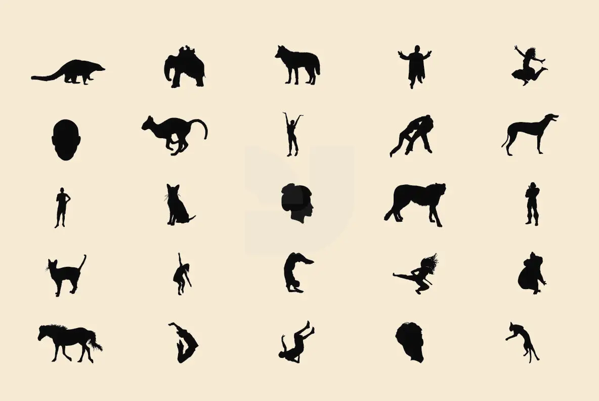 100 Silhouette Vectors Graphics - YouWorkForThem