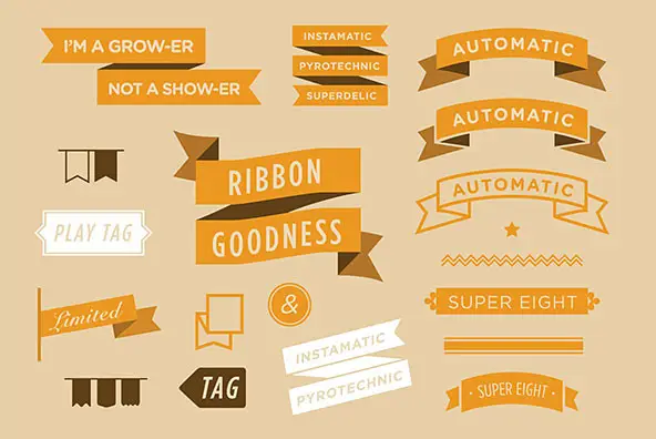 Vector Ribbon Pack Graphics - YouWorkForThem