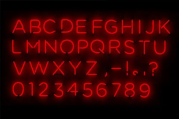 Neon Type Graphics - YouWorkForThem