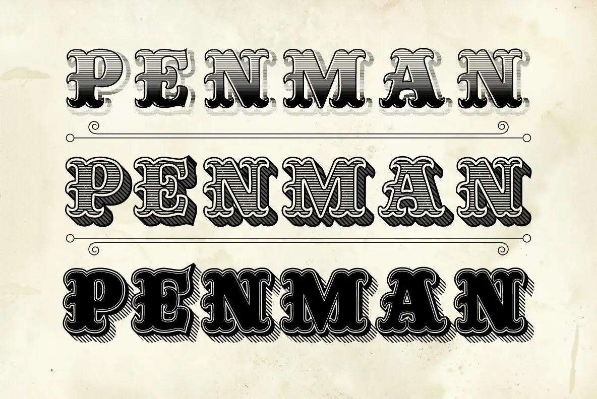 Penman Vintage Graphic Styles - YouWorkForThem