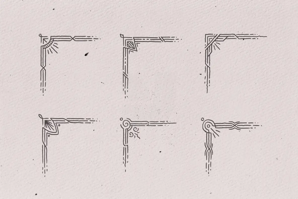 Line Corner Frame Graphics - YouWorkForThem