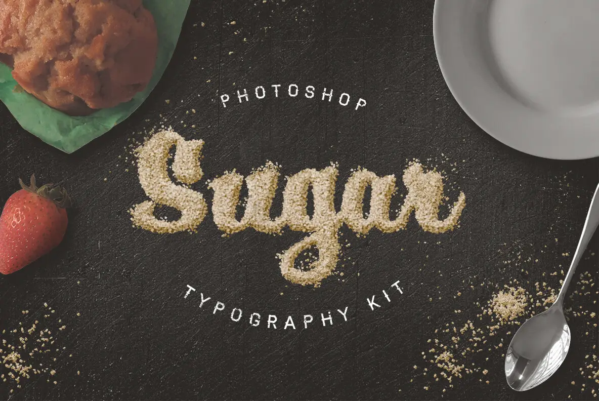 Food Typography Psd Actions - YouWorkForThem
