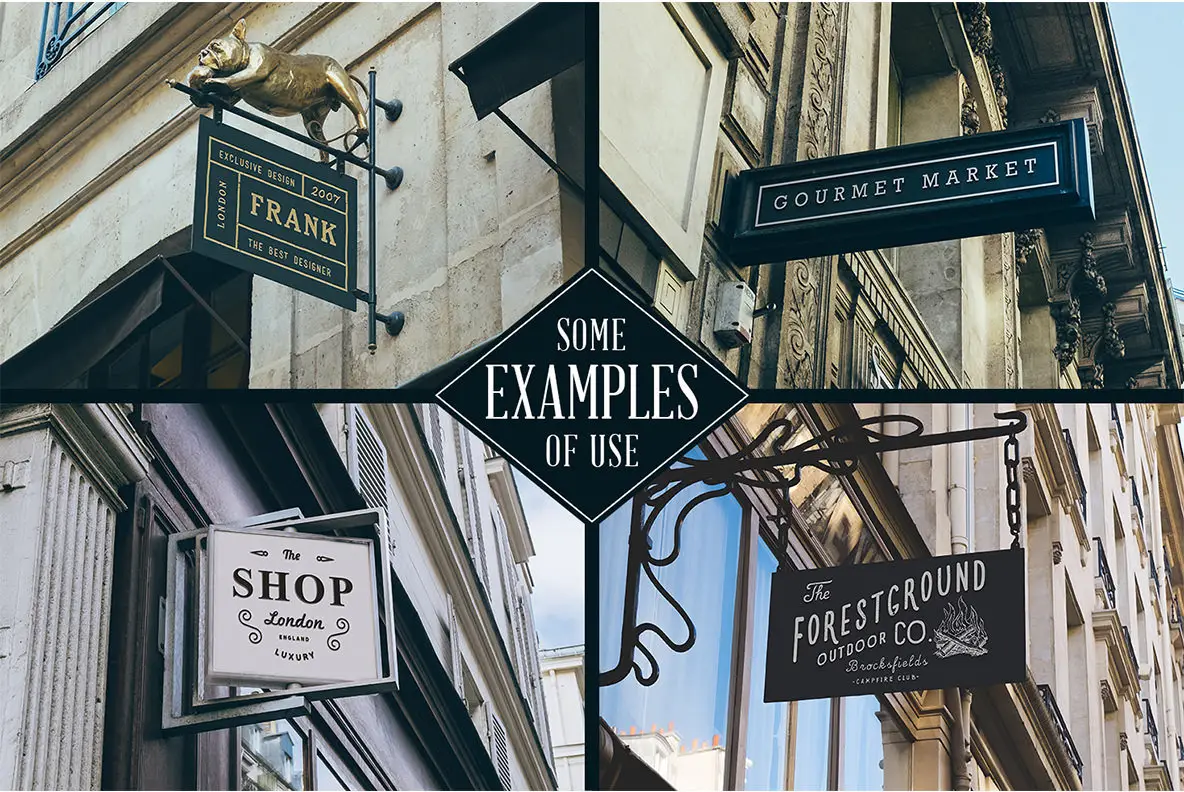 165 Signs Facades Photoshop Mockups Collection Graphics - YouWorkForThem