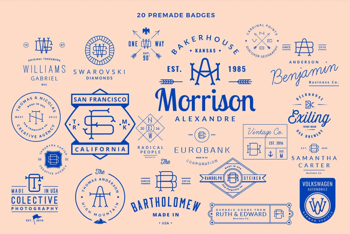 Monogram World Logos - YouWorkForThem
