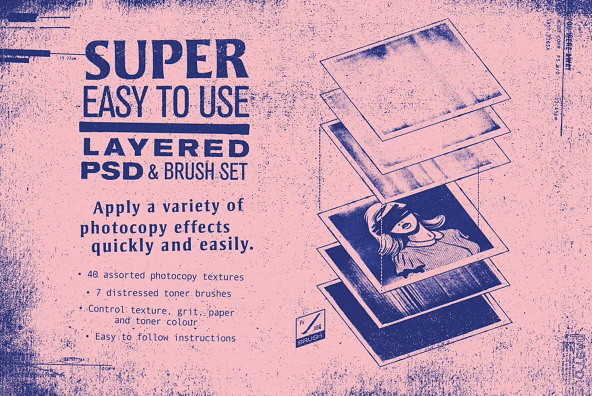 Nasty Copy Photocopy Texture Kit Graphics - YouWorkForThem