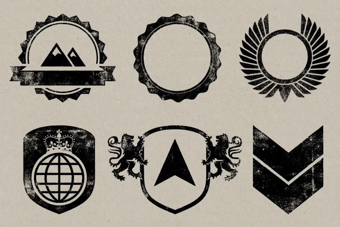 Letterpress Vector Symbols Graphics - YouWorkForThem