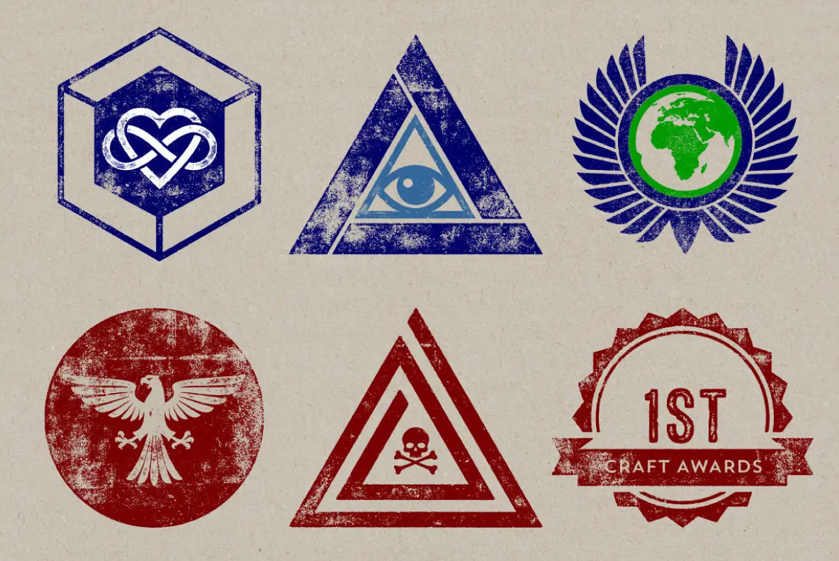 Letterpress Vector Symbols Graphics - YouWorkForThem