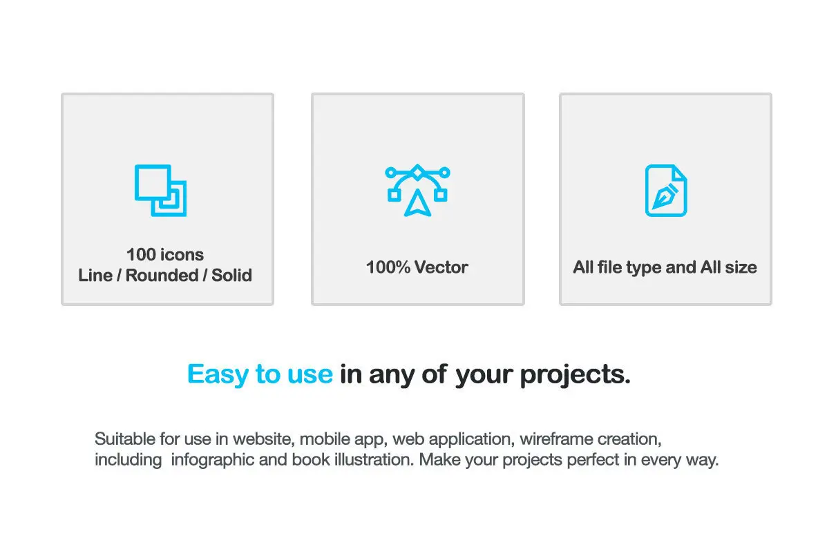 100 Basic UI Element Icons Graphics - YouWorkForThem