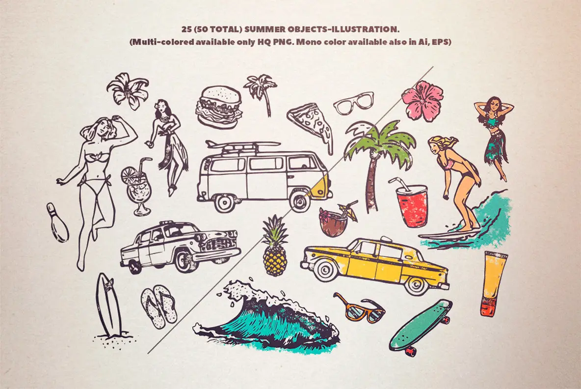 California Dreaming Illustrations - YouWorkForThem