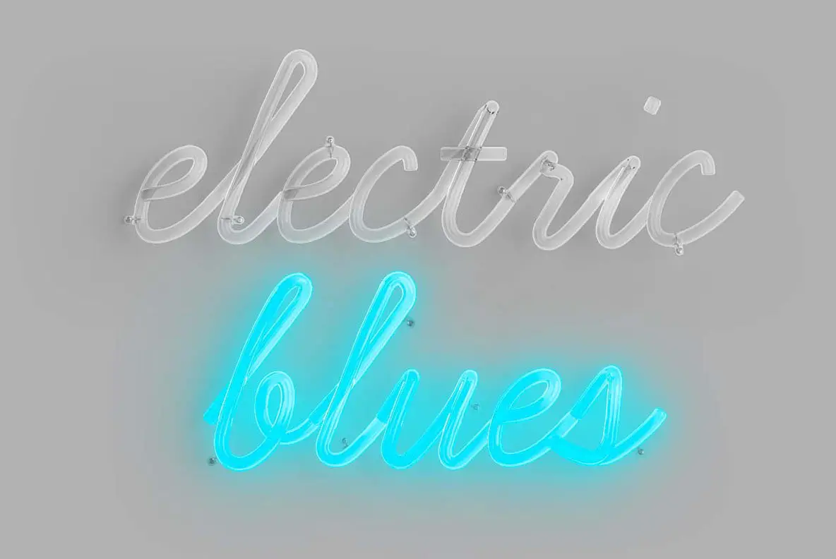 Cursive Neon Type Graphics - YouWorkForThem
