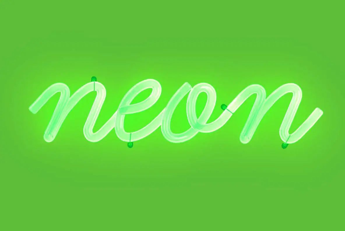 Cursive Neon Type Graphics - YouWorkForThem