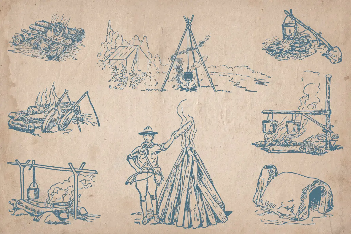 Vintage Outdoors Illustrations Graphics - YouWorkForThem