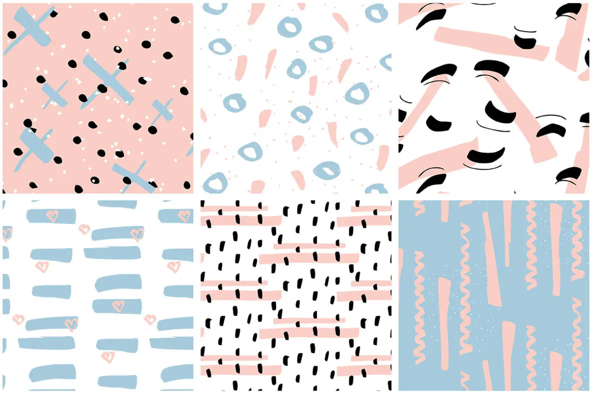 Confetti Patterns set of 12 Graphics - YouWorkForThem