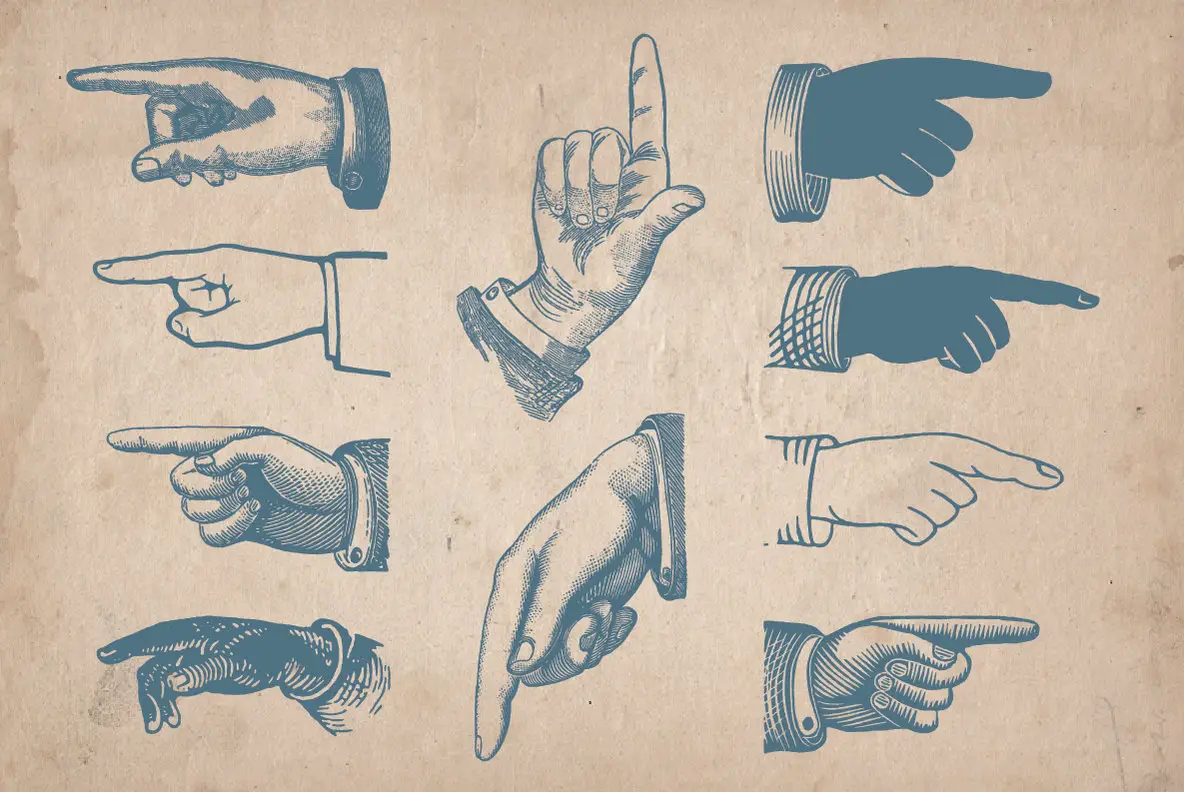 100 Vintage Hand Illustrations Graphics - YouWorkForThem