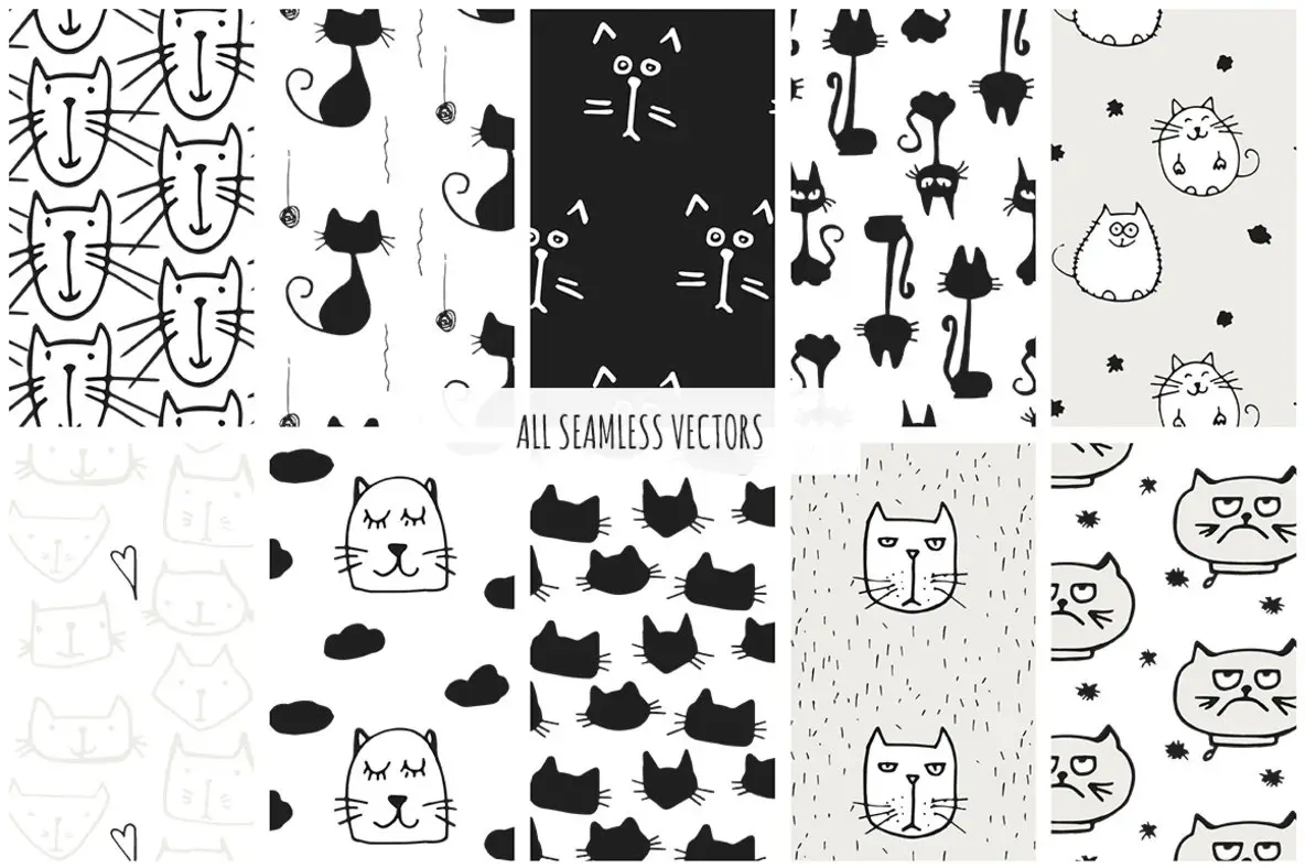 Cat Patterns Graphics - YouWorkForThem