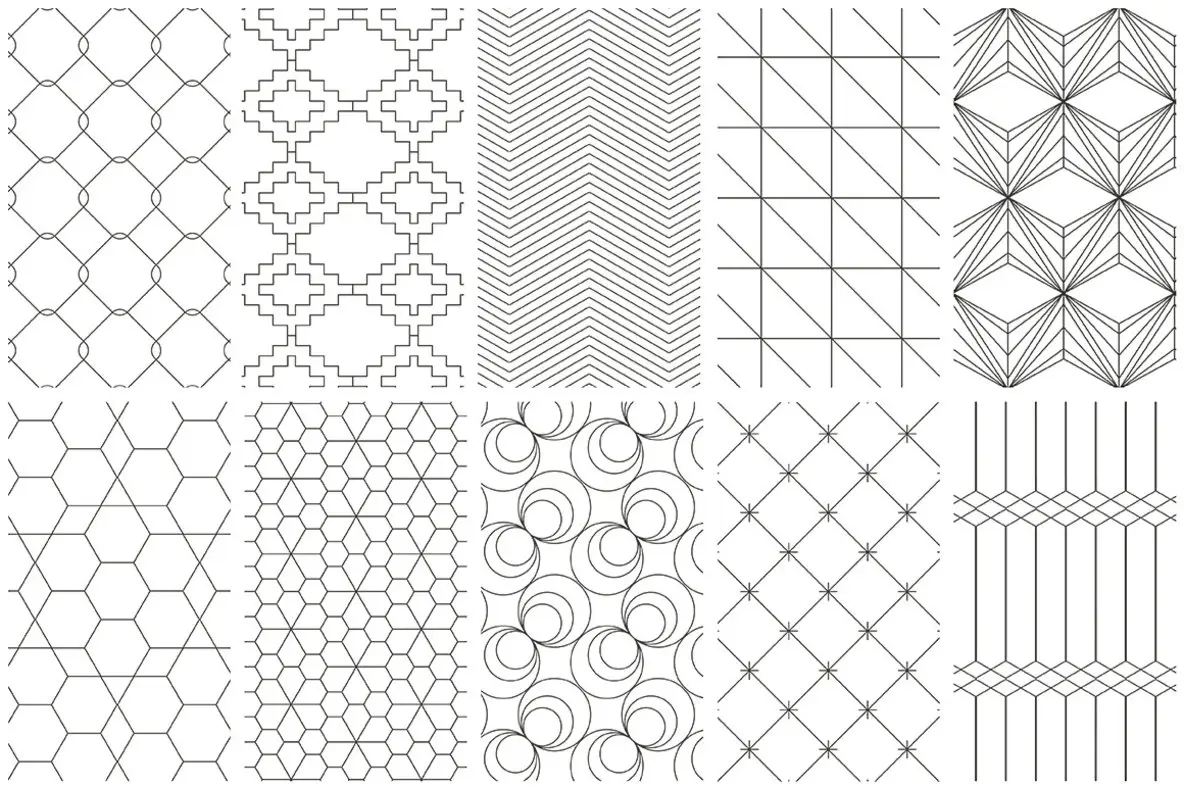 Simple Line Geometric Patterns Patterns - YouWorkForThem