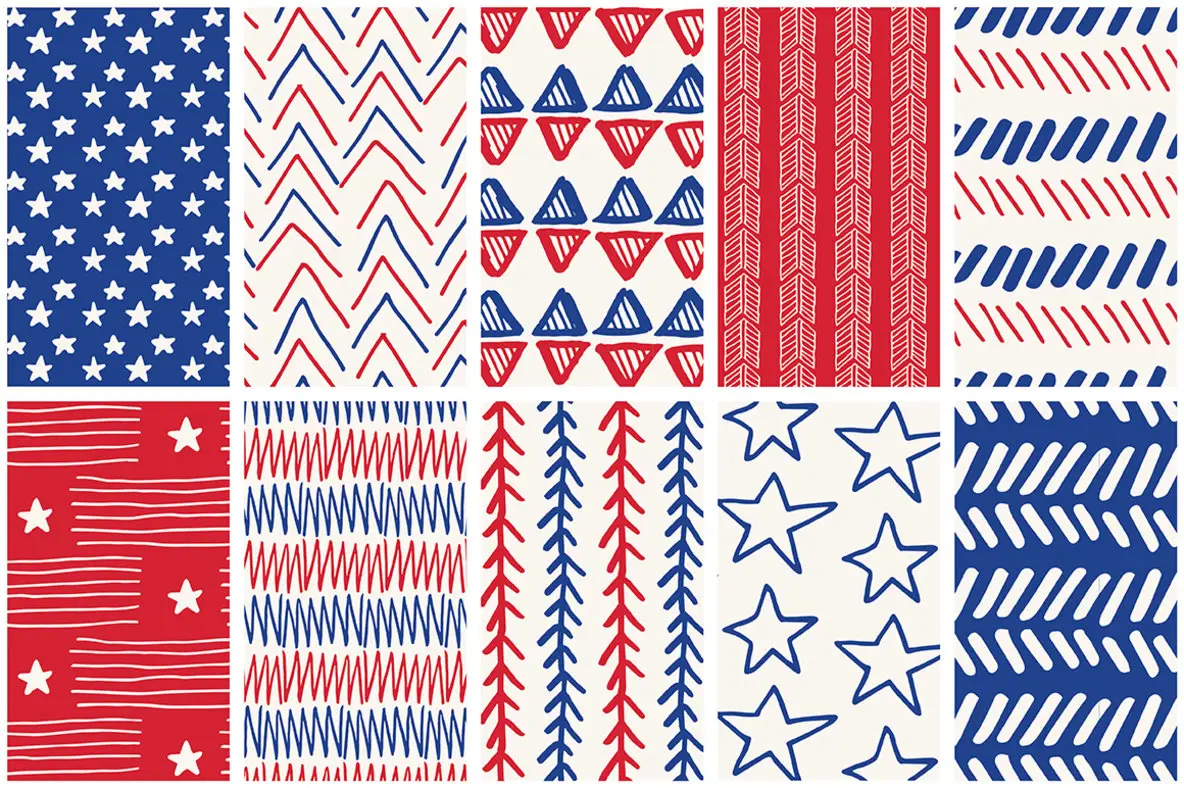 4th of July Patterns Patterns - YouWorkForThem