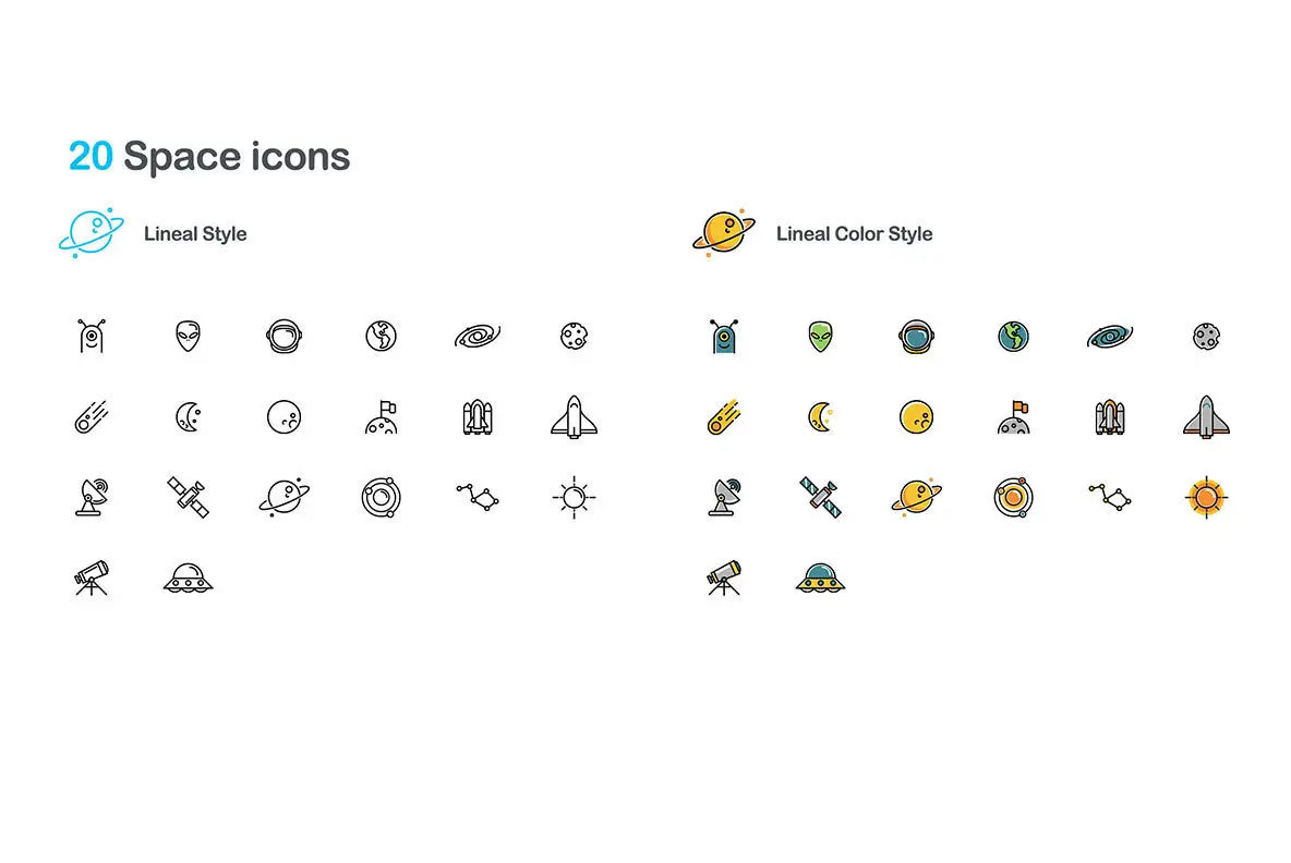 40 Space Icons Font - FontPath