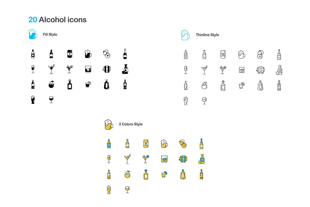60 Alcohol icons Icons - YouWorkForThem