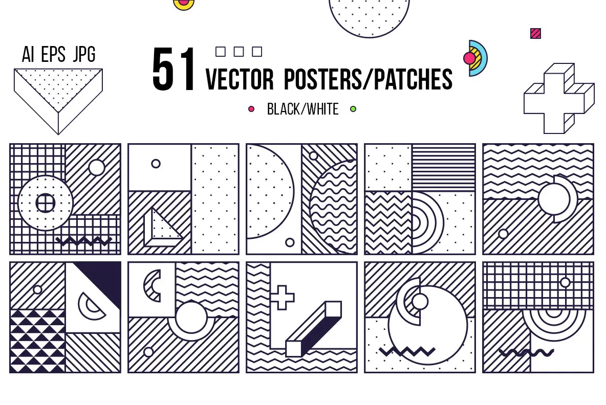 Neo Memphis Megaset Graphics - YouWorkForThem