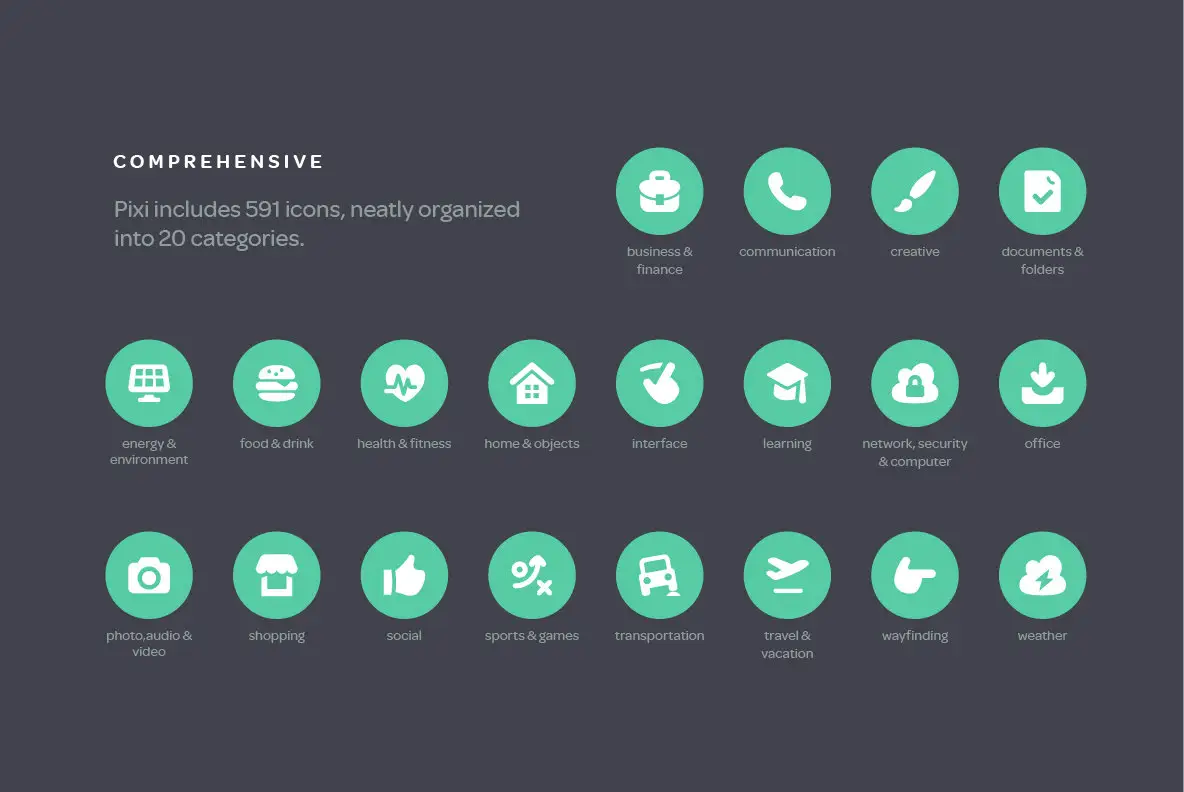 Pixi Icons Graphics - YouWorkForThem