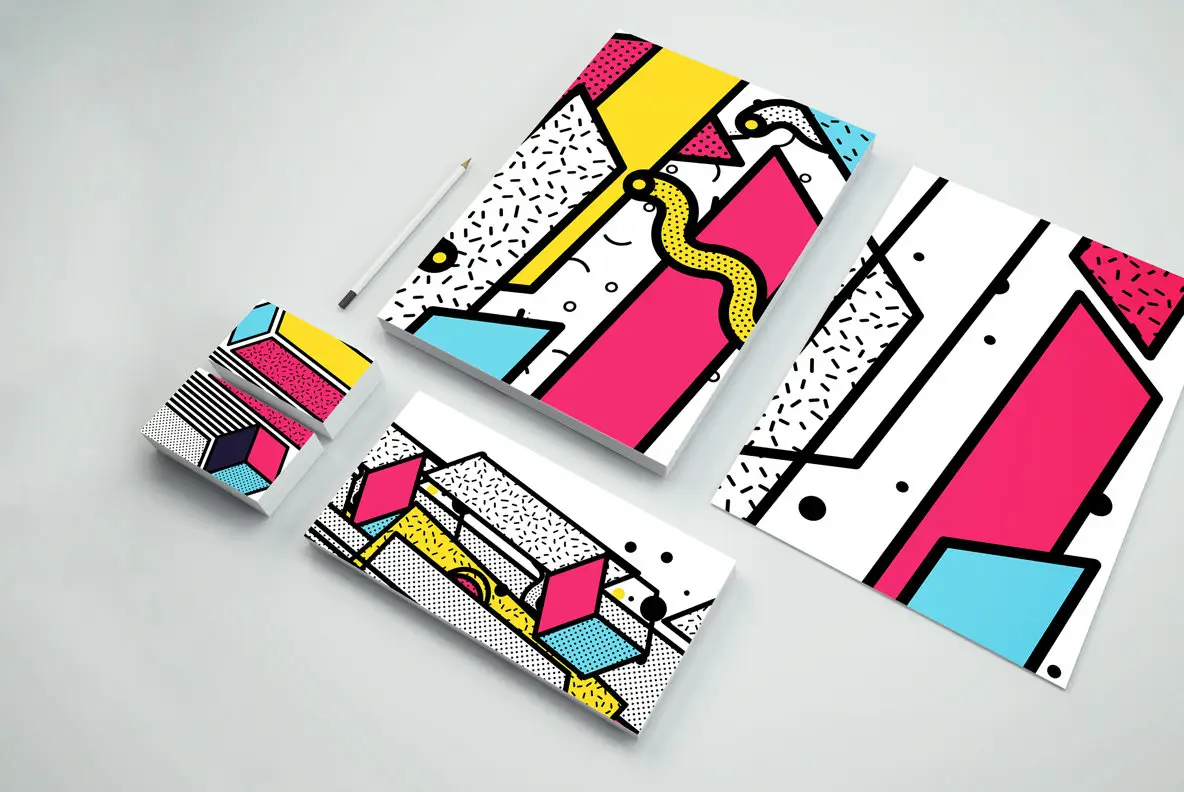 40 Neo Memphis Backgrounds Graphics - YouWorkForThem