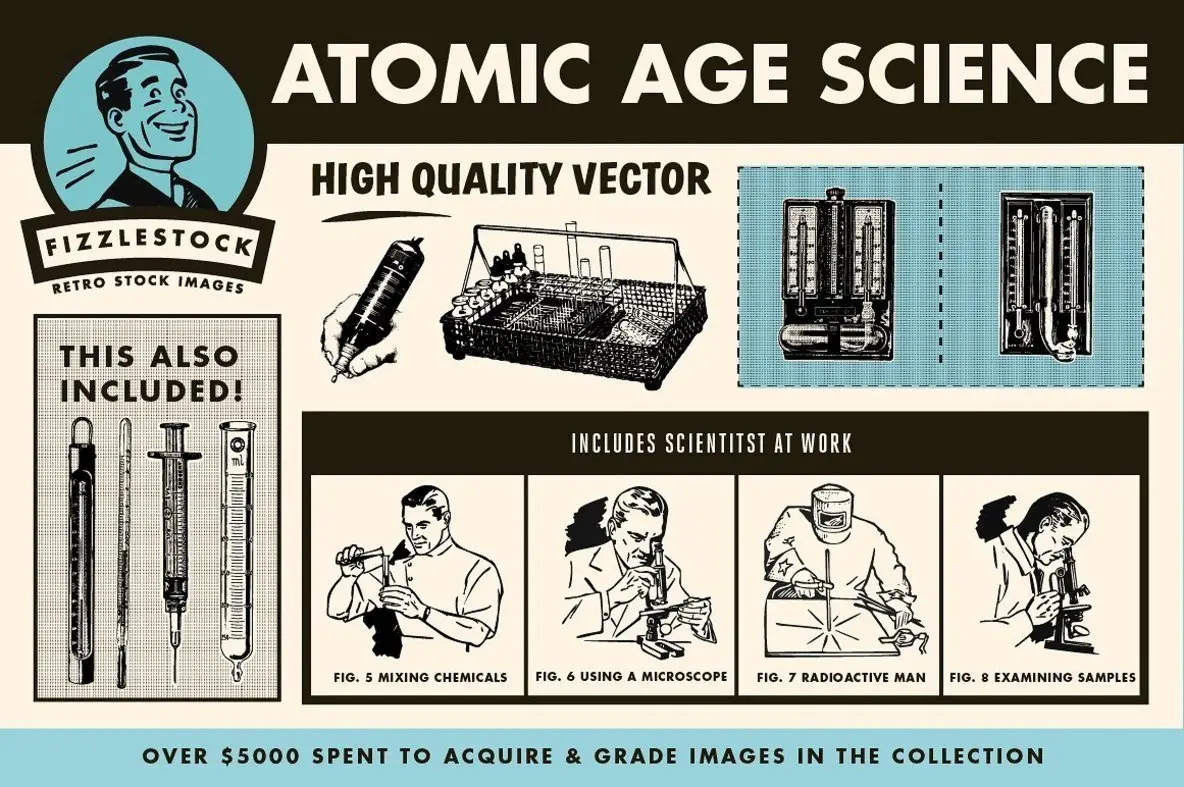 Atomic Age Science Part 1 Graphics - YouWorkForThem