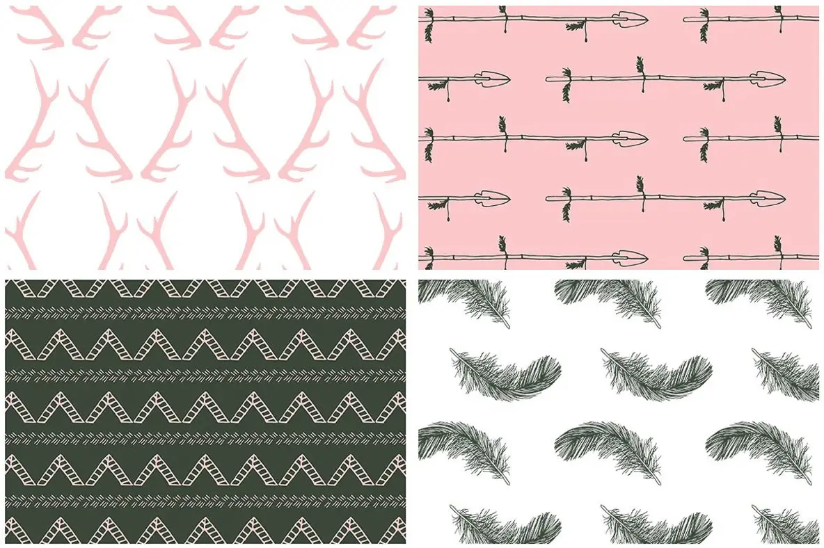 Boho Patterns Collection Graphics - YouWorkForThem
