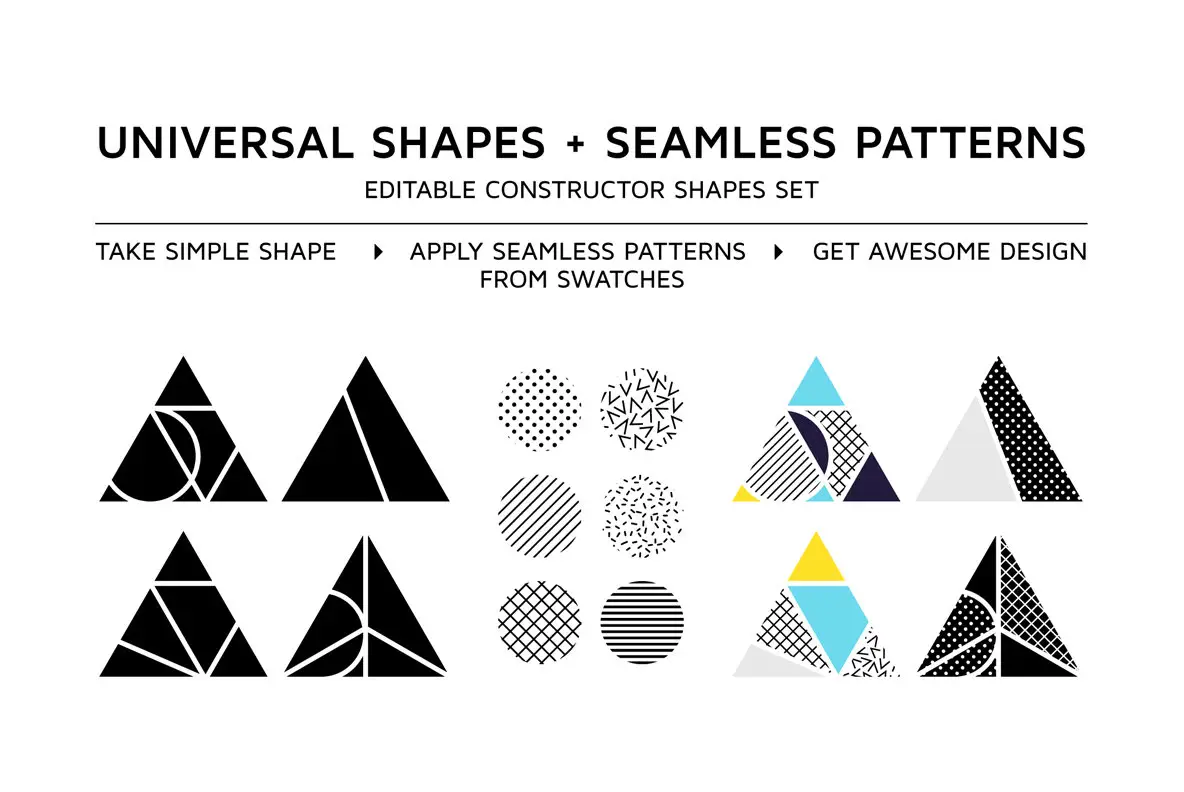 Design Constructor Kit - Triangles Patterns - YouWorkForThem