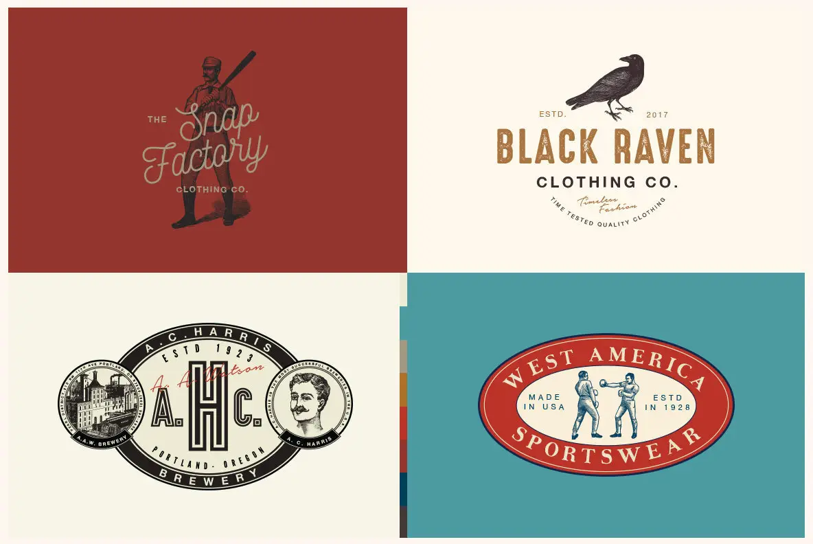 32 Vintage Logo Templates Vol. 3 Graphics - YouWorkForThem