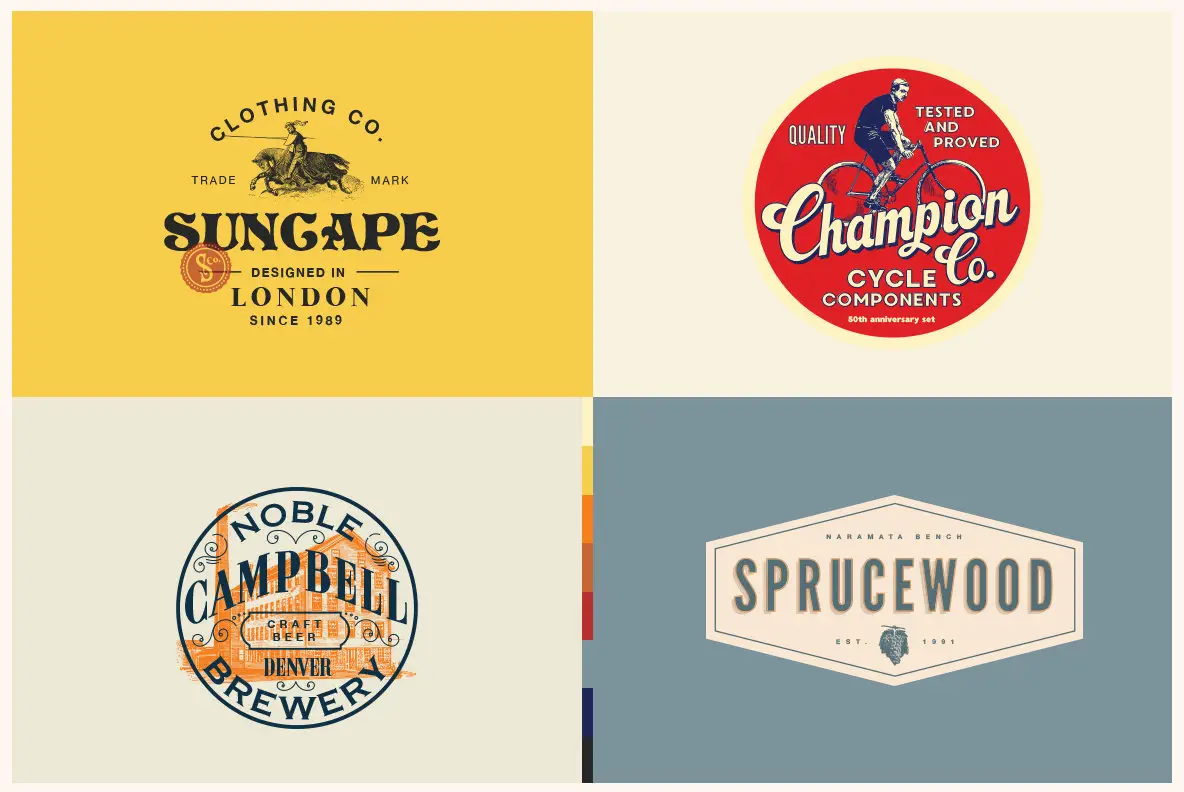 32 Vintage Logo Templates Vol. 3 Graphics - YouWorkForThem