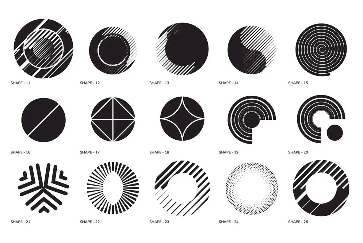 100 Geometric Shapes Part 1 Graphics - YouWorkForThem