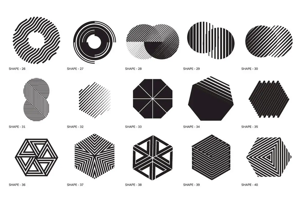 100 Geometric Shapes Part 1 Icons - YouWorkForThem