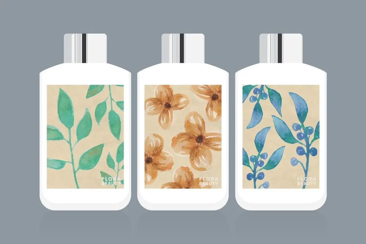 Blue Hue Flower Watercolor Package Graphics - YouWorkForThem