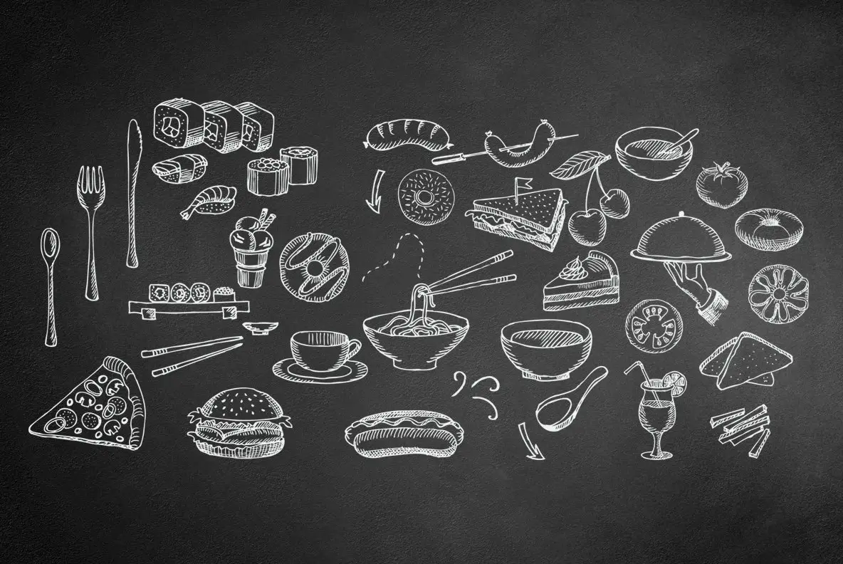 Food Hand-Drawn Illustrations Illustrations - YouWorkForThem