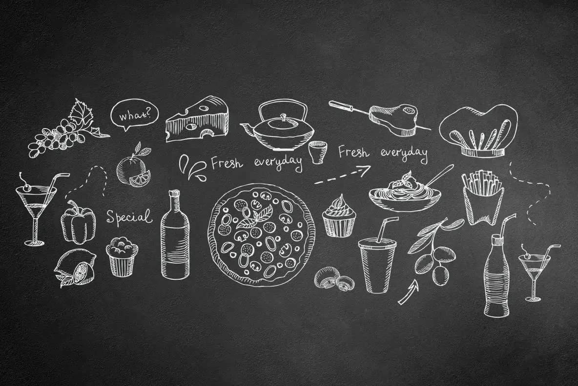 Food Hand-Drawn Illustrations Illustrations - YouWorkForThem