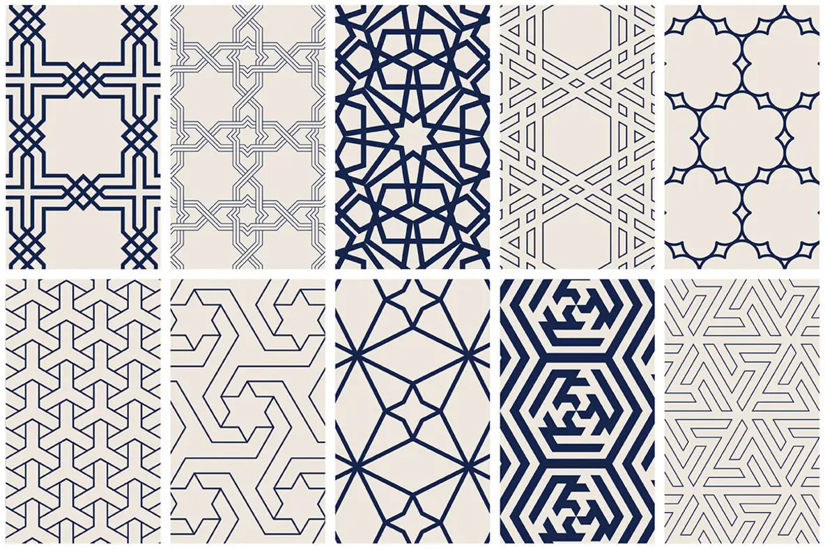 Islamic Art Vector Patterns Graphics - YouWorkForThem