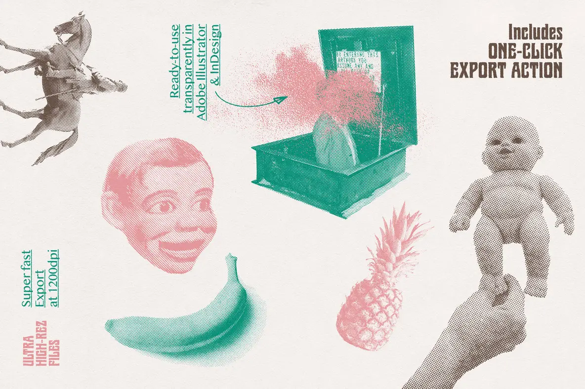 Halftone Zine Machine Graphics - YouWorkForThem