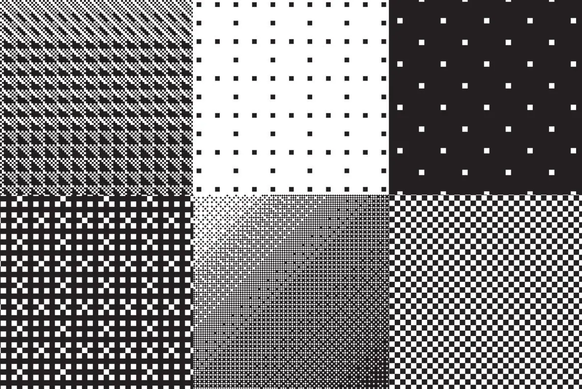 DITHER - Gradient Pixel Patterns V.02 Graphics - YouWorkForThem