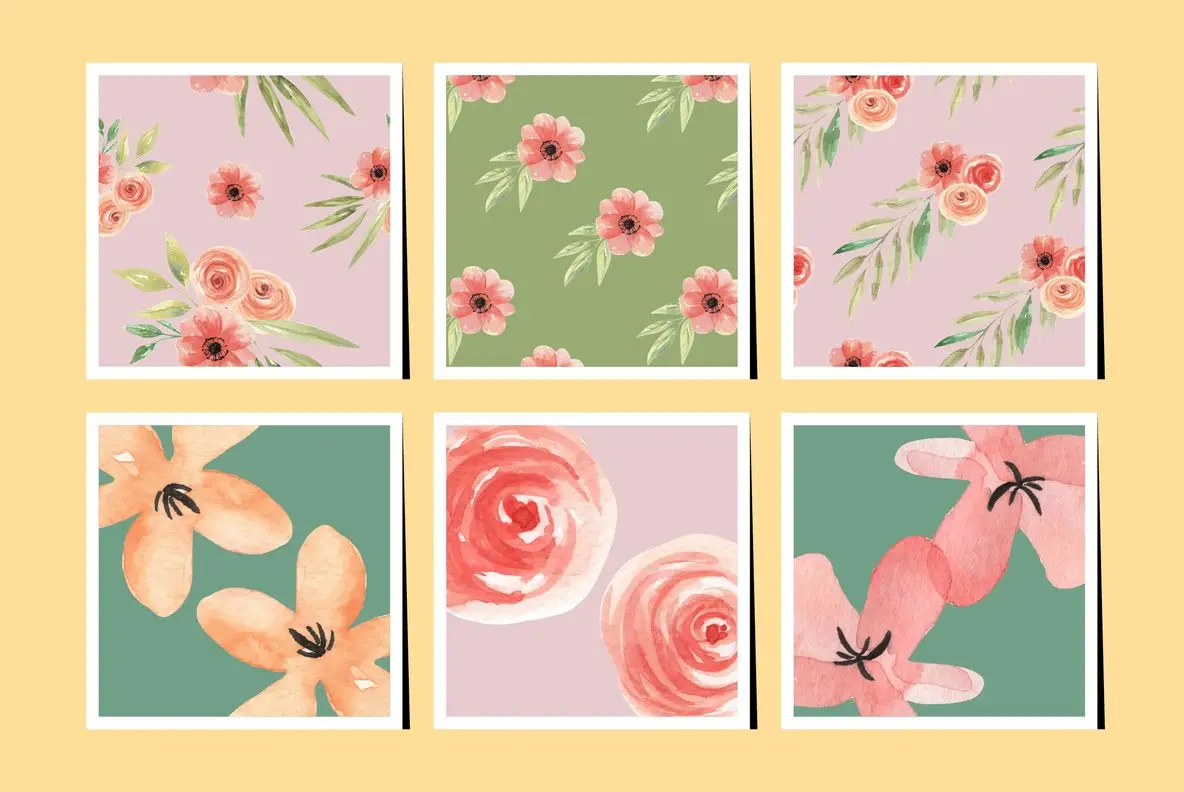 Sweet Peach Pastel Huge Watercolor Package Graphics - YouWorkForThem