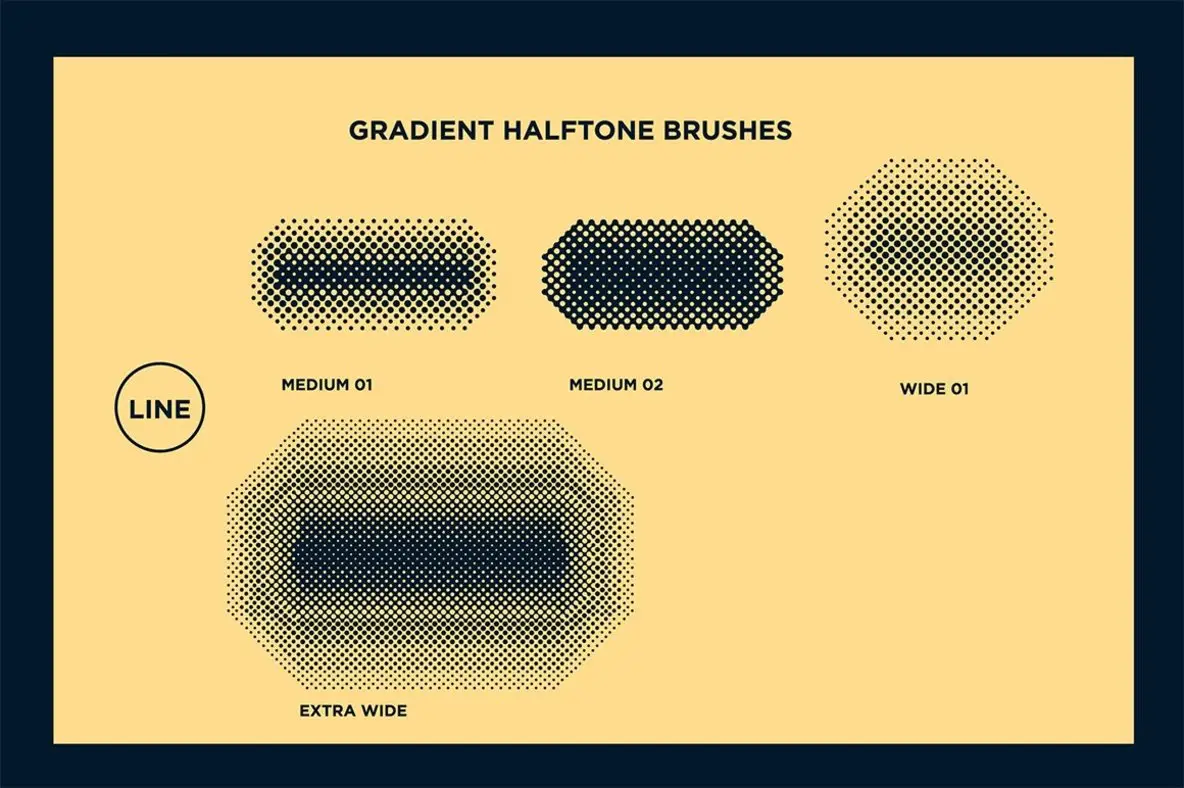 Black Magic Halftones | Vector Halftone Pattern Brushes - YouWorkForThem