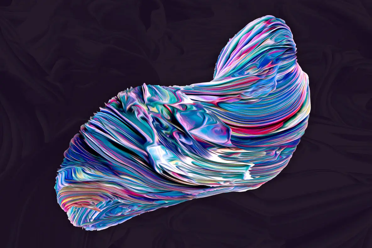 Displaced 80 Isolated Abstract 3D Textures Graphics - YouWorkForThem