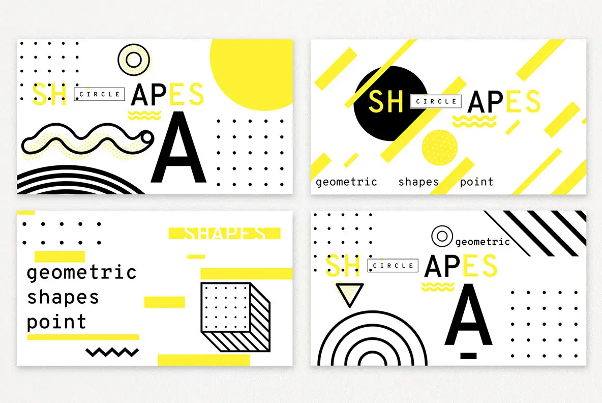 60 Geometric Shapes 30 Posters Graphics - YouWorkForThem
