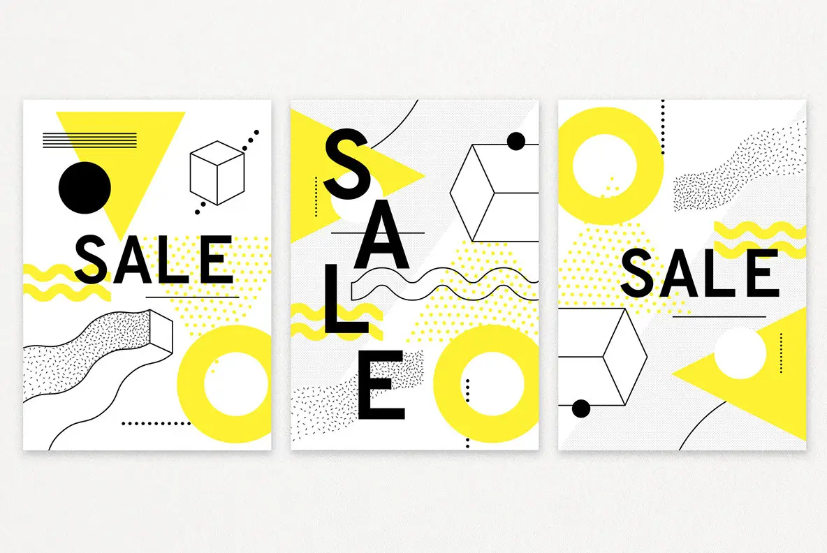 60 Geometric Shapes 30 Posters Graphics - YouWorkForThem