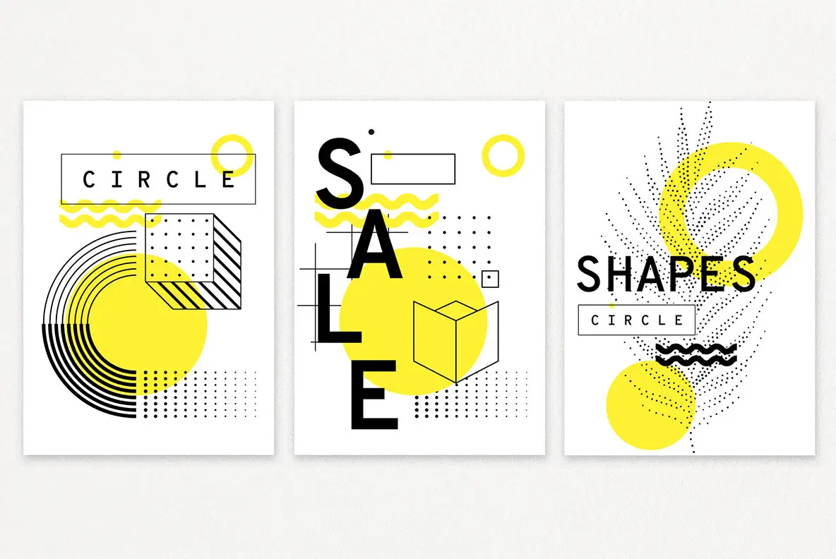 60 Geometric Shapes 30 Posters Graphics - YouWorkForThem