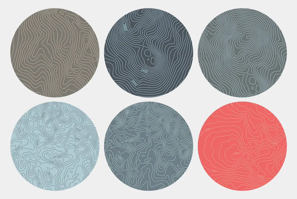 Contour Mapping II Textures - YouWorkForThem
