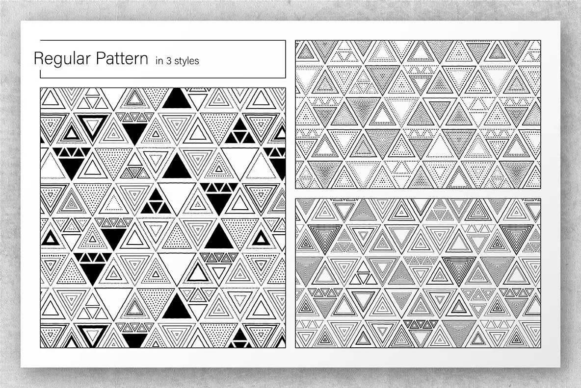 Triangles Patterns Borders Graphics - YouWorkForThem